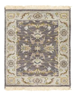 SURYA Zeus Zeu-7825 Area Rug, 5'6 X 8'6 - Charcoal/sky Blue/camel