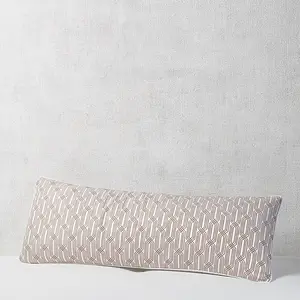 HUDSON PARK COLLECTION Italian Tivoli Embroidered Decorative Pillow, 14 X 36 Exclusive - Champagne