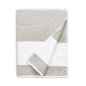 HUDSON PARK COLLECTION Westport Stripe Beach Towel Exclusive - Grey