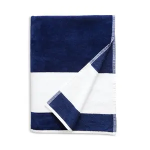 HUDSON PARK COLLECTION Westport Stripe Beach Towel Exclusive - Navy