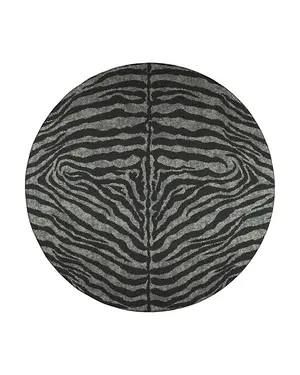 DALYN RUG COMPANY Mali Ml1 Round Area Rug, 4' X 4 - Midnight