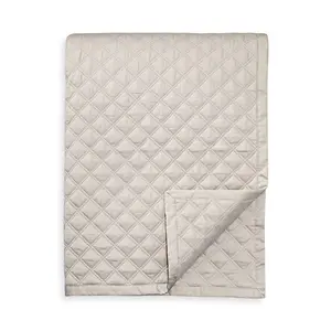 HUDSON PARK COLLECTION Hudson Park Double Diamond Coverlet, Queen Exclusive - Silver