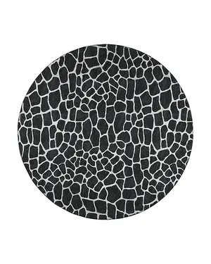 DALYN RUG COMPANY Mali Ml4 Round Area Rug, 4' X 4 - Midnight