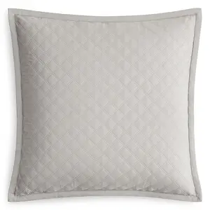 HUDSON PARK COLLECTION Hudson Park Double Diamond Quilted Euro Sham Exclusive - Silver