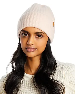 Vince Knit Cashmere Beanie - Light Pink