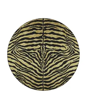 DALYN RUG COMPANY Mali Ml1 Round Area Rug, 6' X 6 - Gold