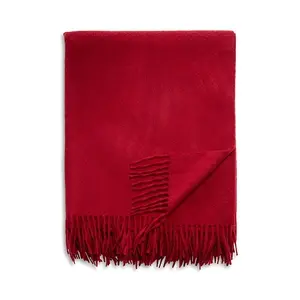 AMICALE CASHMERE 100% Cashmere Throw Burgundy