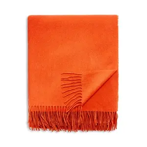 AMICALE CASHMERE 100% Cashmere Throw Burnt Orange