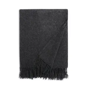 AMICALE CASHMERE 100% Cashmere Throw Charcoal