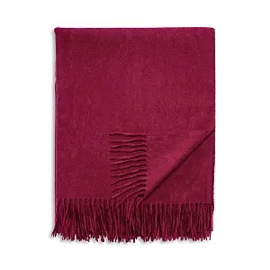 AMICALE CASHMERE 100% Cashmere Throw Dark Purple