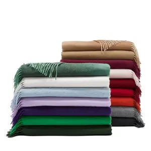 AMICALE CASHMERE 100% Cashmere Throw Ivory