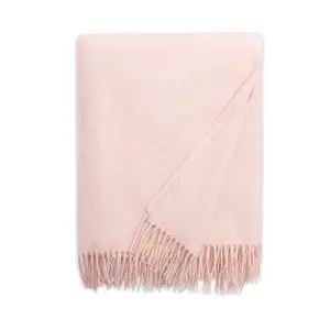 AMICALE CASHMERE 100% Cashmere Throw Light Pink