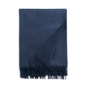 AMICALE CASHMERE 100% Cashmere Throw - Night Navy