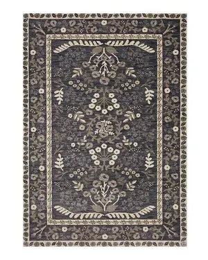 RIFLE PAPER CO. Fiore Fio-01 Area Rug, 7'10 X 10 - Charcoal