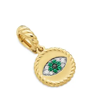 David Yurman 18k Yellow Evil Eye Amulet - Gold