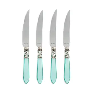 VIETRI Aladdin Antique Steak Knives, Set Of 4 - Aqua
