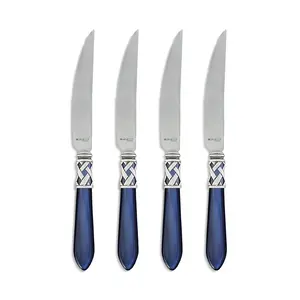 VIETRI Aladdin Antique Steak Knives, Set Of 4 - Blue