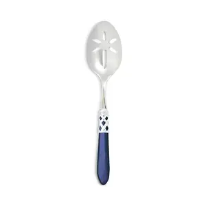 VIETRI Aladdin Brilliant Slotted Serving Spoon Blue