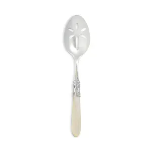VIETRI Aladdin Brilliant Slotted Serving Spoon - Brilliant Ivory