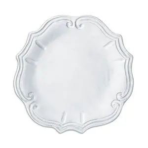 VIETRI Incanto Baroque Stoneware Dinner Plate - White