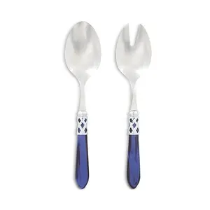 VIETRI Aladdin Brilliant Salad Server Set - Blue