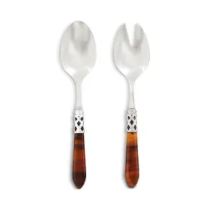 VIETRI Aladdin Brilliant Salad Server Set - Tortoise