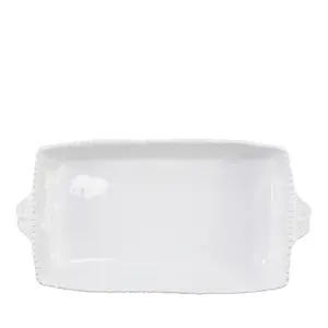 VIETRI Incanto Stone Stripe Rectangular Baking Dish - White