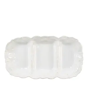 VIETRI Incanto Stone Lace Medium Three-part Server