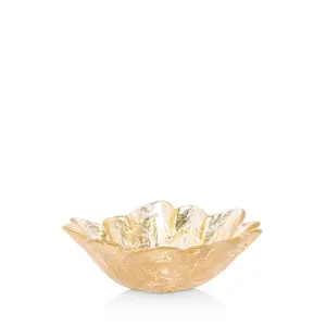 VIETRI Moon Glass Leaf Small Bowl - Gold