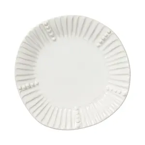 VIETRI Incanto Stone Aqua Stripe Salad Plate - White