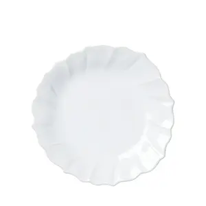 VIETRI Incanto Ruffle Stoneware Salad Plate - White