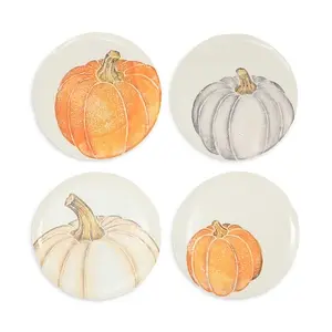 VIETRI Pumpkins Assorted Salad Plates, Set Of 4 - Multi