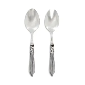 VIETRI Aladdin Antique 2-piece Salad Server Set - Antique Light Gray
