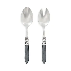 VIETRI Aladdin Antique 2-piece Salad Server Set Charcoal