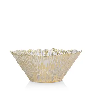 VIETRI Rufolo Glass Large Deep Bowl - Gold
