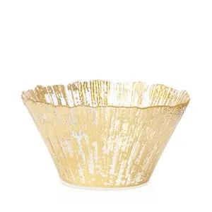 VIETRI Rufolo Glass Small Deep Bowl - Gold