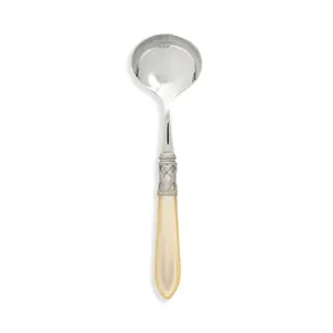 VIETRI Aladdin Antique Sauce Ladle - Antique Ivory