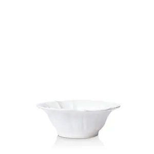 VIETRI Incanto Ruffle Stoneware Cereal Bowl - White