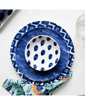VIETRI Santorini Diamond Dinner Plate