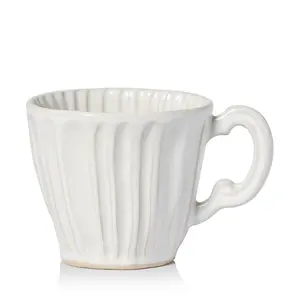 VIETRI Incanto Stone Stripe Mug - White