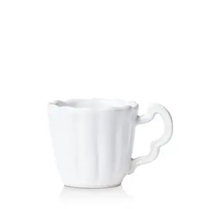 VIETRI Incanto Scallop Stoneware Mug - White