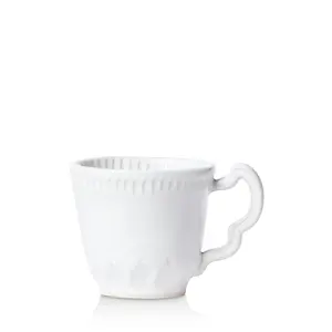 VIETRI Incanto Leaf Stoneware Mug - White