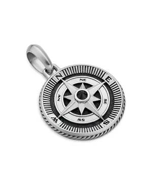 David Yurman Maritime Compass Amulet - Silver/black