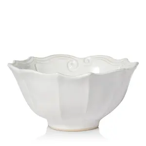 VIETRI Incanto Stone Baroque Medium Serving Bowl - White