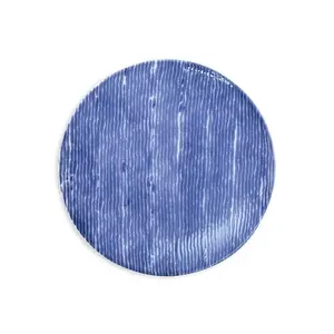 VIETRI Santorini Striped Salad Plate - Blue