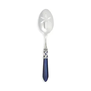 VIETRI Aladdin Antique Slotted Serving Spoon Blue