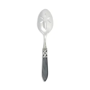 VIETRI Aladdin Antique Slotted Serving Spoon Charcoal