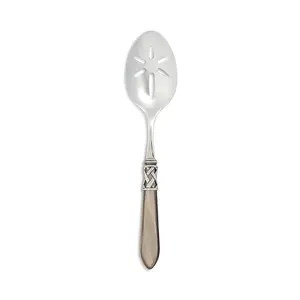 VIETRI Aladdin Antique Slotted Serving Spoon Taupe