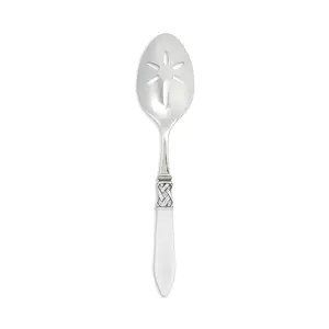 VIETRI Aladdin Antique Slotted Serving Spoon - White
