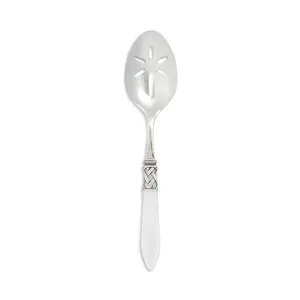 VIETRI Aladdin Antique Slotted Serving Spoon - White